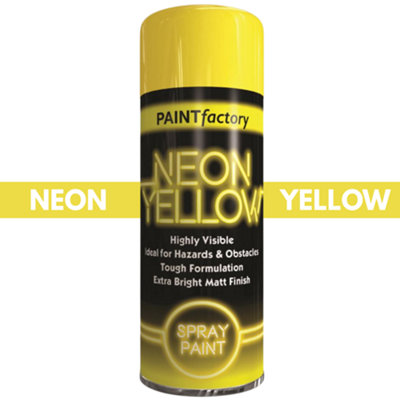 Neon Yellow High Visibility Extra Bright Matt Finish 200ml Multi ...