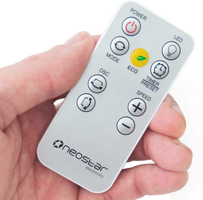 Neostar Remote Controlled Tabletop Oscillating Fan - 4 Speed, LCD ...