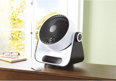 Neostar Remote Controlled Tabletop Oscillating Fan - 4 Speed, LCD ...