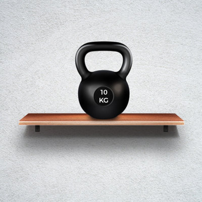 Neptune BLACK Metal Steel Shelf Wall Brackets 75mm x 100mm - 4 pack