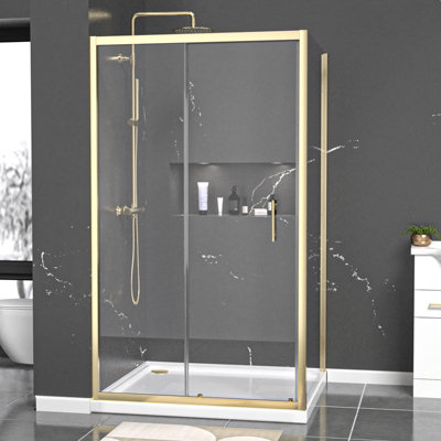 Nes Home 1100 x 900mm Shower Enclosure Sliding Door & Side Panel ...
