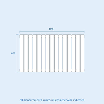 Nes Home 1158 X 600 mm Side Connection Horizontal Flat Panel Side ...