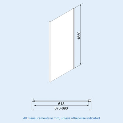 Nes Home 1200 x 700mm Shower Enclosure Sliding Door & Side Panel ...