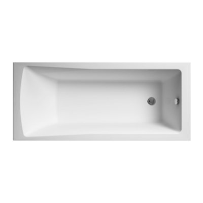 Nes Home 1400 x 700mm Square Single Ended Bath with Bath Leg