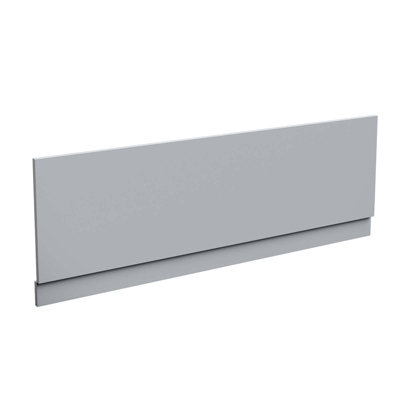 Nes Home 1700 mm Steel Grey Front Side Bath Panel Durable PVC + Plinth