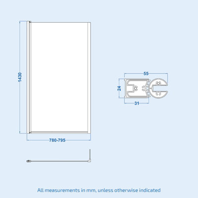 Nes Home 1700 x 850mm Left Hand L Shaped Shower Bath With Hinged Shower ...