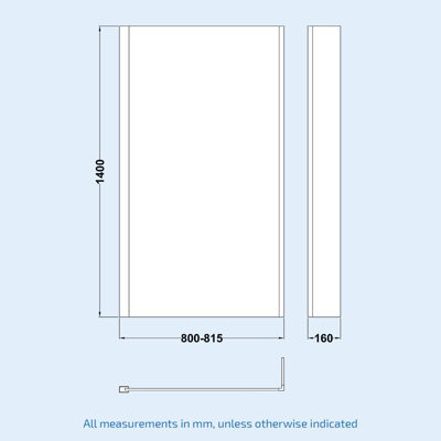 Nes Home 1700 x 850mm Left Hand L Shaped Shower Bath With Shower Screen