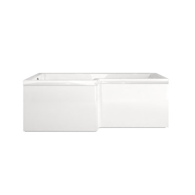 Nes Home 1700 x 850mm Square Left Hand L Shaped Shower Bath & Front Panel
