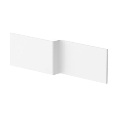 Nes Home 1700 x 850mm Square Left Hand L Shaped Shower Bath & Front Panel