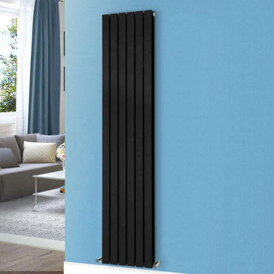 Nes Home 1800 X 410 mm Vertical Double Oval Tube Dark Grey Anthracite ...
