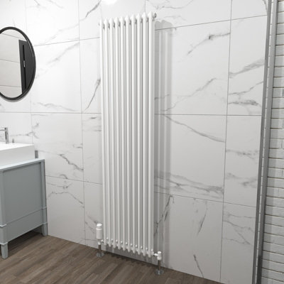 Nes Home 1800 X 470 mm Double Column White Traditional Radiator