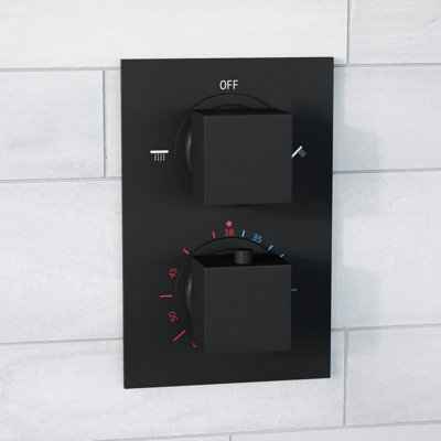 Nes Home 2 Dial 2 Way Square Concealed Thermostatic Shower Mixer,Head ...
