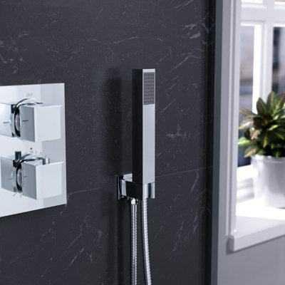 Nes Home 2 Dial 2 Way Square Concealed Thermostatic Shower Mixer,Head ...