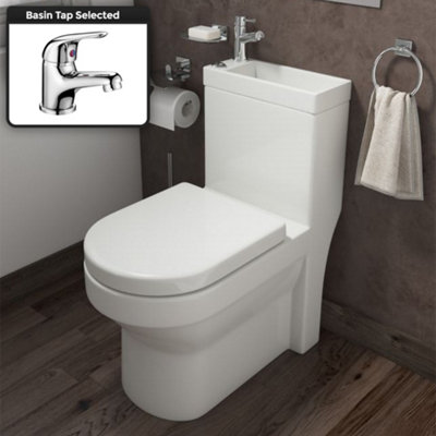 Nes Home 2 In 1 Compact Close Coupled Toilet & Basin Combo Unit with ...