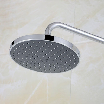 Nes Home 200mm Round Overhead Shower Head Chrome | DIY at B&Q