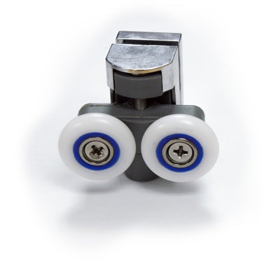 Nes Home 4 Shower Door Wheels 23mm Twin Top and Bottom Roller Runners ...