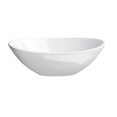 Nes Home 410 x 335mm Oval Cloakroom Counter Top Basin Sink Bowl