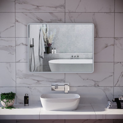 Nes Home 600mm x 800mm LED IP44 Round Corner Bathroom Motion Sensor ...