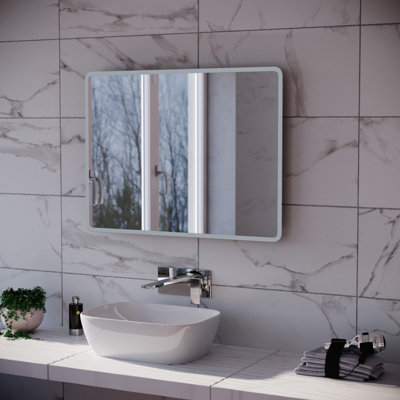 Nes Home 600mm x 800mm LED IP44 Round Corner Bathroom Motion Sensor ...