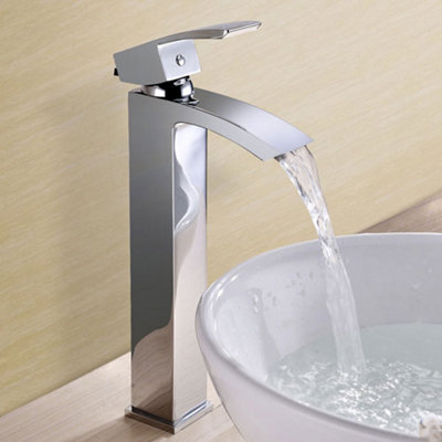 Nes Home ARKE WATERFALL HIGH RISE BASIN MONO MIXER TAP | DIY at B&Q