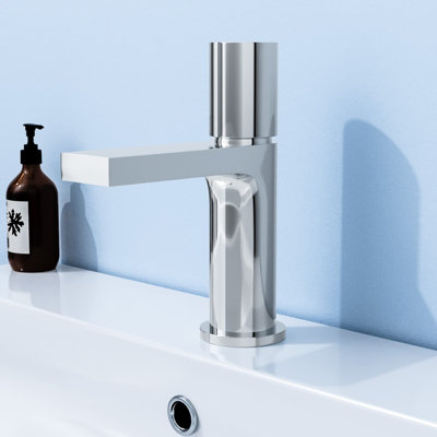 Nes Home Arte Handleless Futuristic Chrome Basin Mixer Tap Deck Mounted ...
