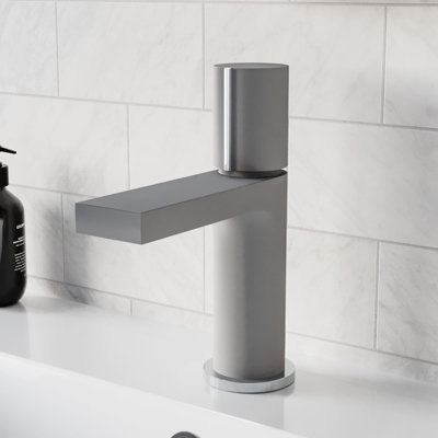 Nes Home Arte Handleless Futuristic Matt Grey Basin Mixer Tap Deck ...