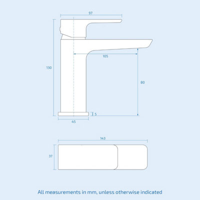 Nes Home Astra Modern Chrome Cloakroom Basin Sink Mono Mixer Tap