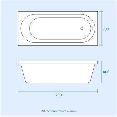 Nes Home Bath Suite 1700mm Bathtub, 650mm White Basin Vanity & Close ...