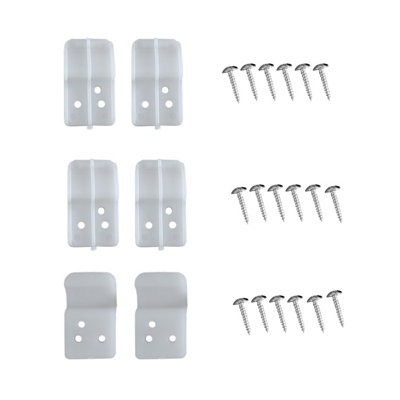 Nes Home Bathroom Accessories Bath Panel Clips x 6 and Screws