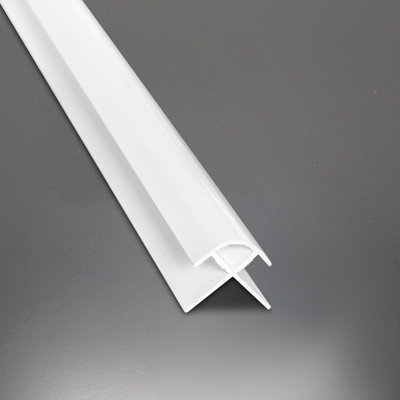 Nes Home Bathroom External Corner White Trims For Shower Wall Panels PVC Cladding 2.4m Set Of 4 ...