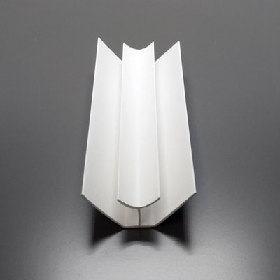 Buy Nes Home Bathroom Internal Corner White 10mm Trim For Shower Wall Panels Pvc Cladding 2.4m ...