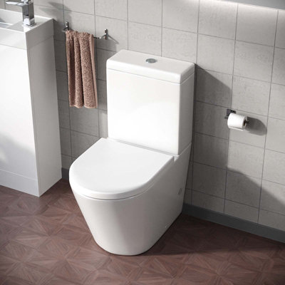 Nes Home Bella Round Close Coupled Cistern, Pan and Seat