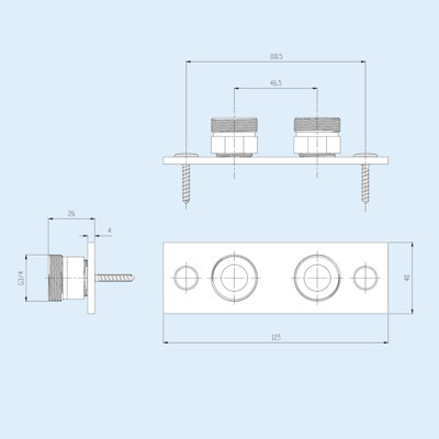 Nes Home Black Easy Fixing Plate Bracket Mini Douche Shattaf ...