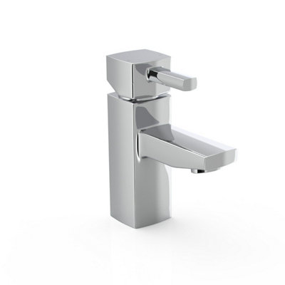 Nes Home Boston Bathroom Basin Sink Mono Mixer Tap Chrome Solid Brass ...