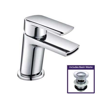 NES HOME CENTA BATHROOM WATERFALL SINGLE LEVER DECK MOUNTED BASIN MIXER ...