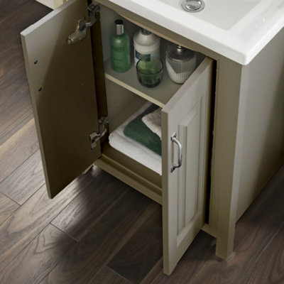 Nes Home Chiltern Traditional 600mm Vanity Basin Unit Stone Grey