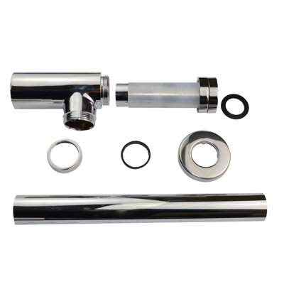 Nes Home Chrome Bottle Trap and Unslotted Flip Waste for Bathroom Basin ...