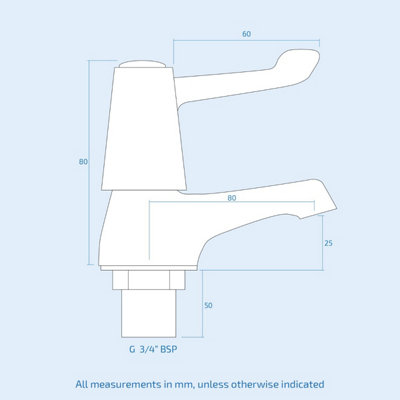 Nes Home Chrome Twin Lever 3/4" Contract Bath Taps with Ceramic Disc ...