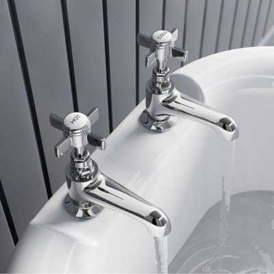 Nes Home Classic Victorian Design Chrome Single Pair Of Hot And Cold ...