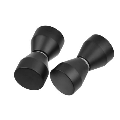 Nes Home Cone Black Aluminum Shower Door Knob Handle Set Of 2