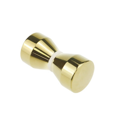 NES HOME CONE BRUSHED BRASS ALUMINIUM SHOWER DOOR KNOB HANDLE