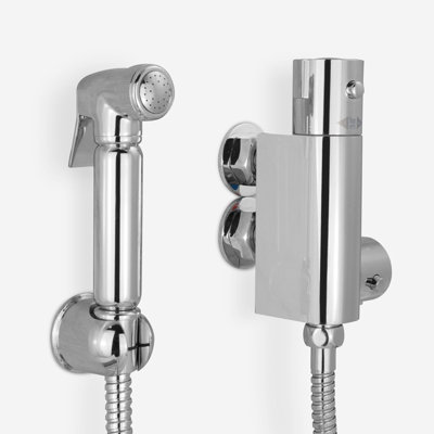 Nes Home Contemporary Chrome Thermostatic Bar Valve Bidet Douche ...