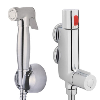 Nes Home Douche With 1.2m Hose & Mini Vertical Thermostatic Mixer Valve ...