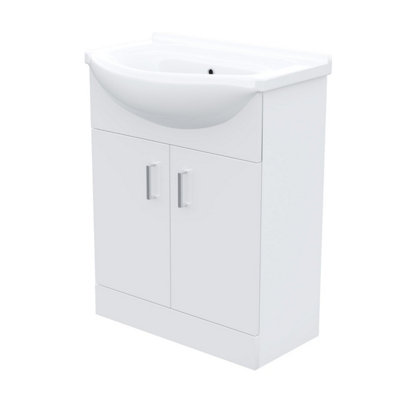 Nes Home Dyon 550mm Floorstanding Basin Vanity Unit & Close Coupled ...