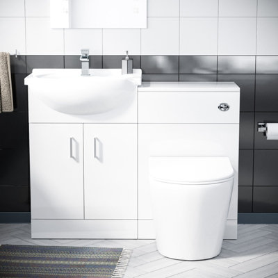 Wc and sink vanity unit store