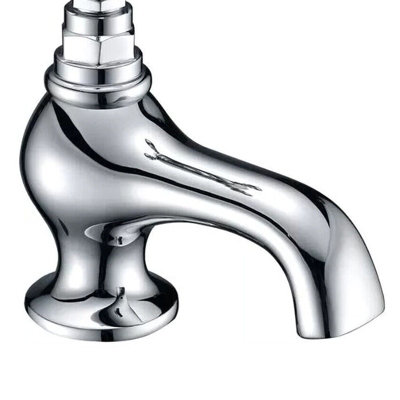Nes Home Edwardian Traditional Victorian Cross Handle Twin Basin Tap ...