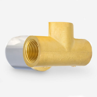 Nes Home Elume Wall Mounted Round Manual Concealed Mixer Shut Off Valve ...
