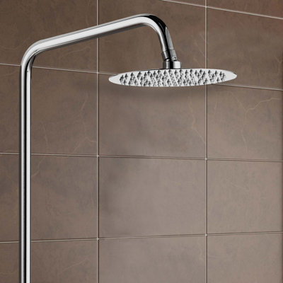 Nes Home Fawley Round Thermostatic Shower Kit with Bath Filler Chrome