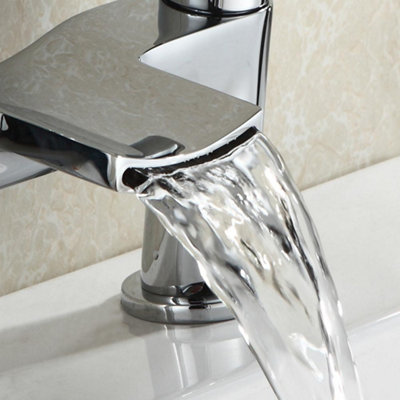 Nes Home Galaxy Deck Mounted Solid Brass Waterfall Bath Filler Mixer ...