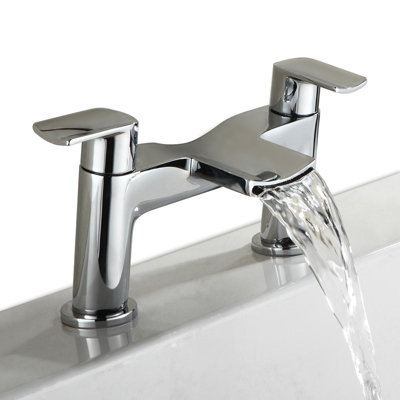 Nes Home Galaxy Deck Mounted Solid Brass Waterfall Bath Filler Mixer ...
